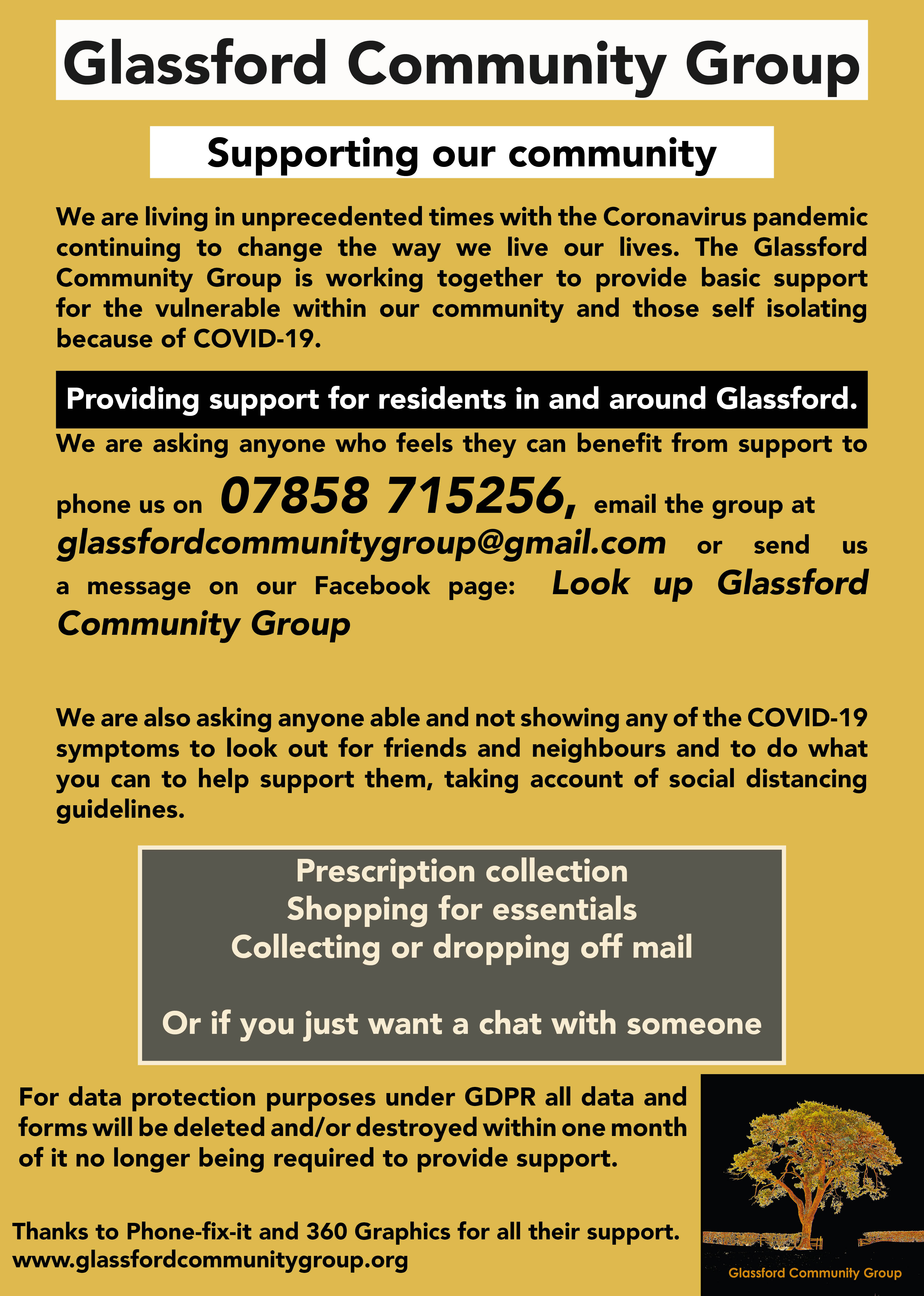 COVID-19 Support in Glassford – Glassford Community Group